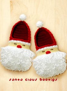 11 Crochet Christmas Slippers Santa Boot Patterns - Crochet News