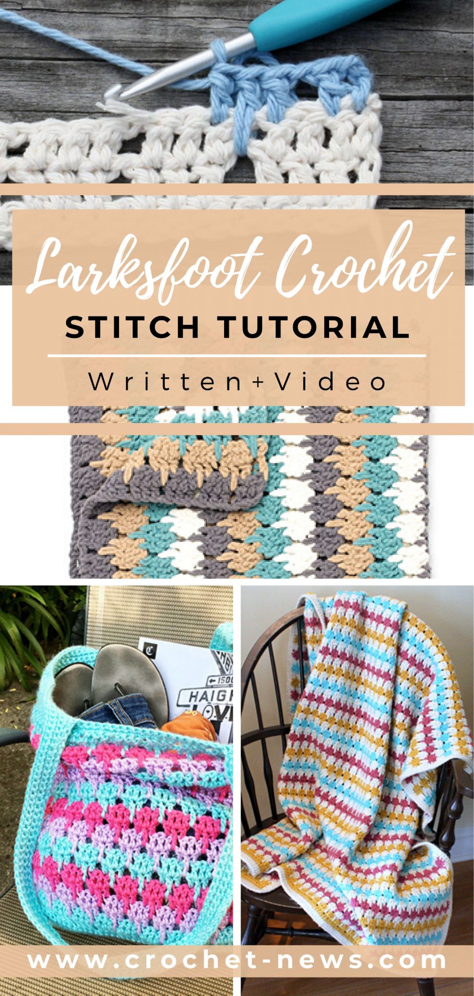 Larksfoot Crochet Stitch Tutorial | Written + Video - Crochet News