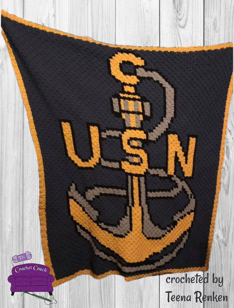 Afghan US Navy Crochet Pattern - Crochet News