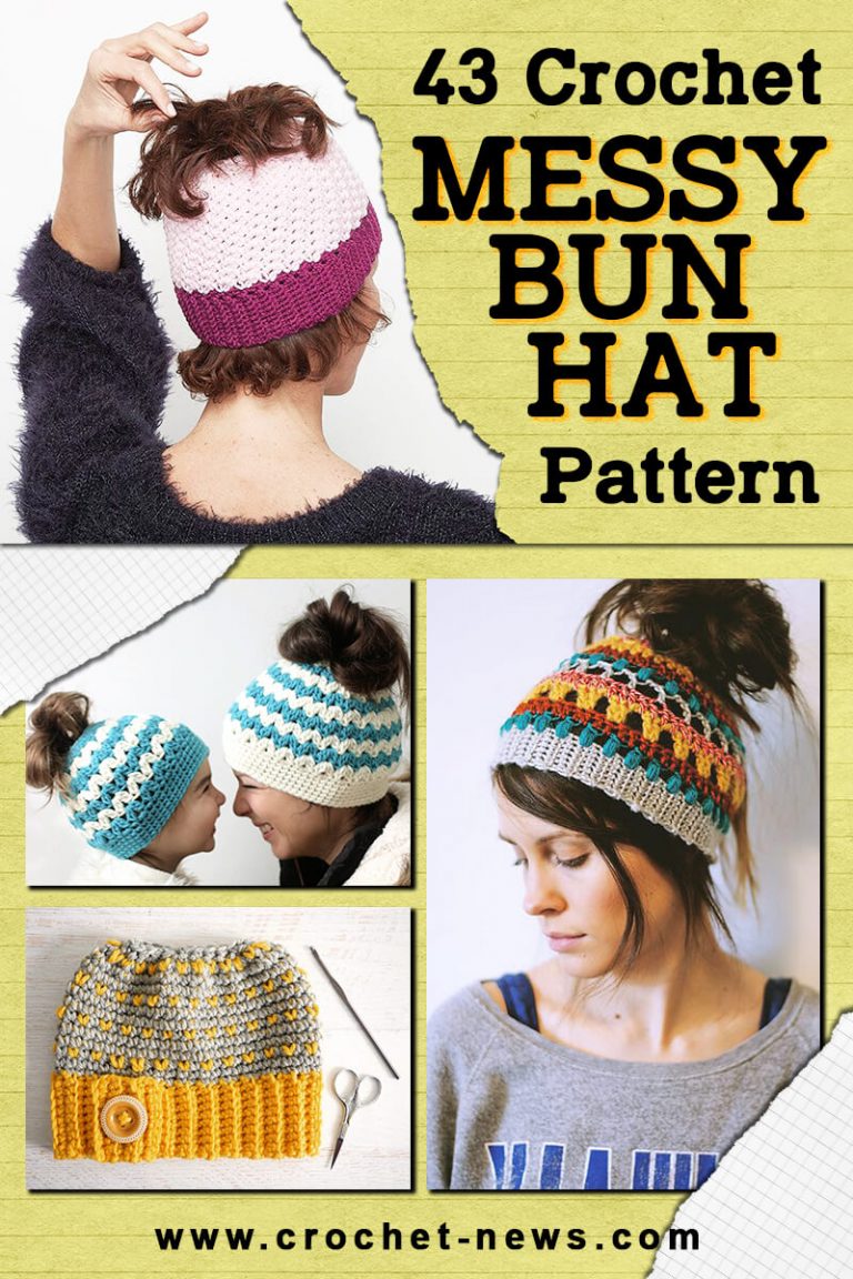 37 Crochet Messy Bun Hat Pattern - Crochet News