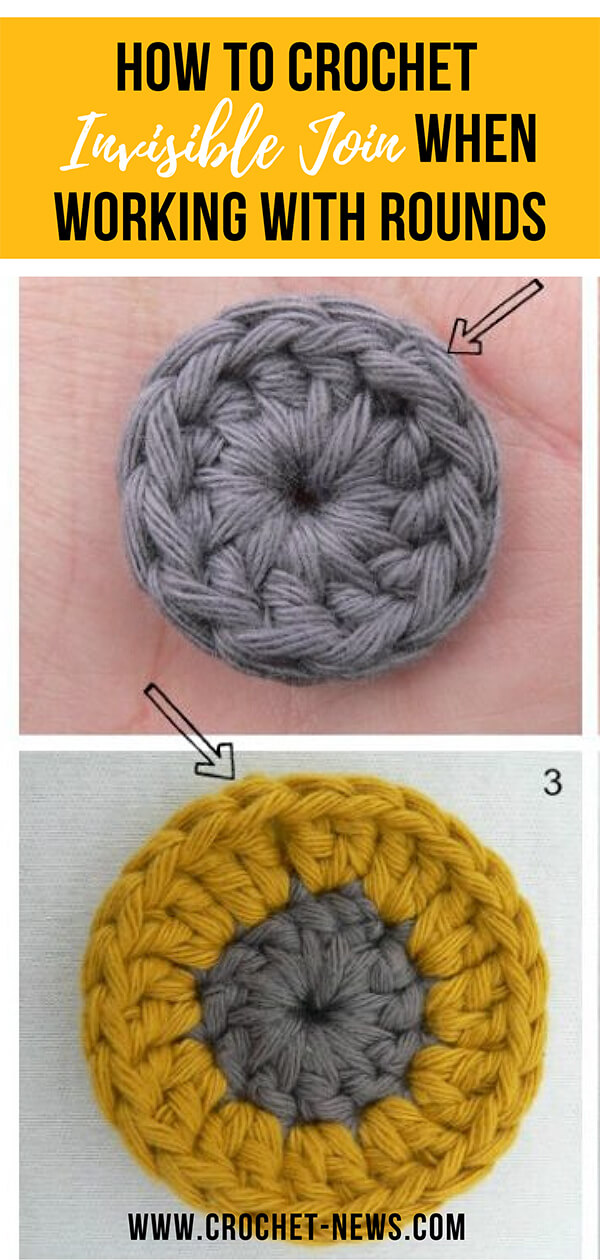 How To Crochet Invisible Join When Working with Rounds | Written ...
