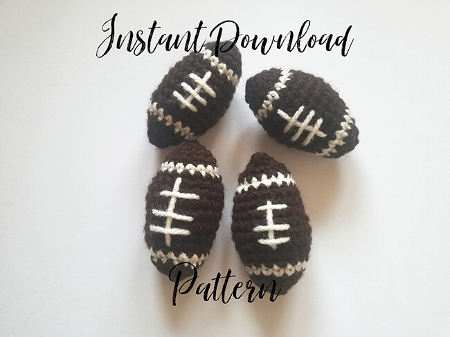 12 Crochet Football Pattern for the Football Game Days - Crochet News