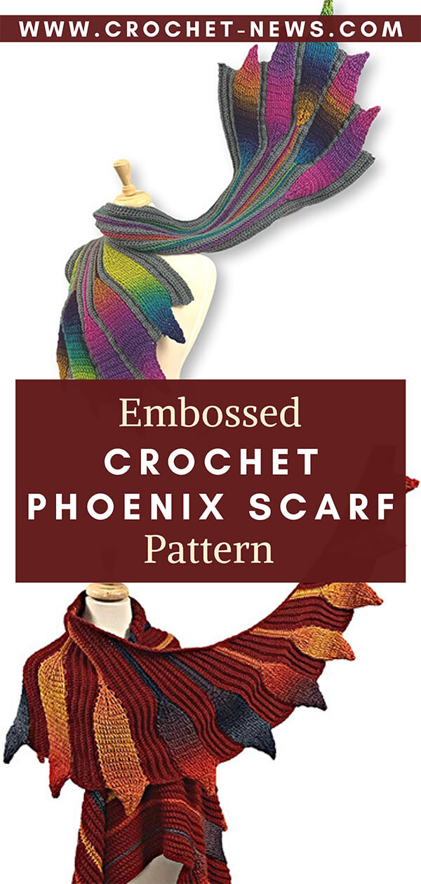 Embossed Crochet Phoenix Scarf Pattern - Crochet News