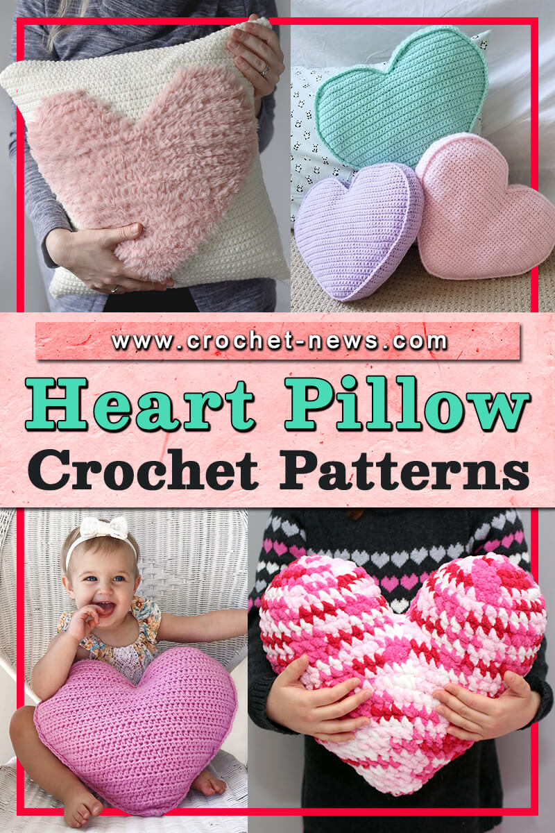 21 Crochet Heart Pillow Patterns - Crochet News
