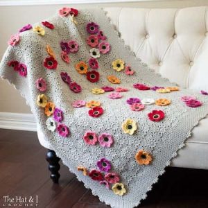 30 Crochet Flower Blanket Patterns - Crochet News