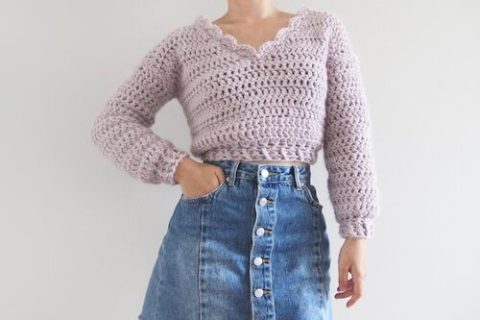 40 Crochet Cropped Cardigan, Cropped Sweater, And Cropped Shrug ...
