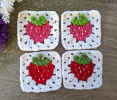 11 Strawberry Granny Square Crochet Patterns - Crochet News
